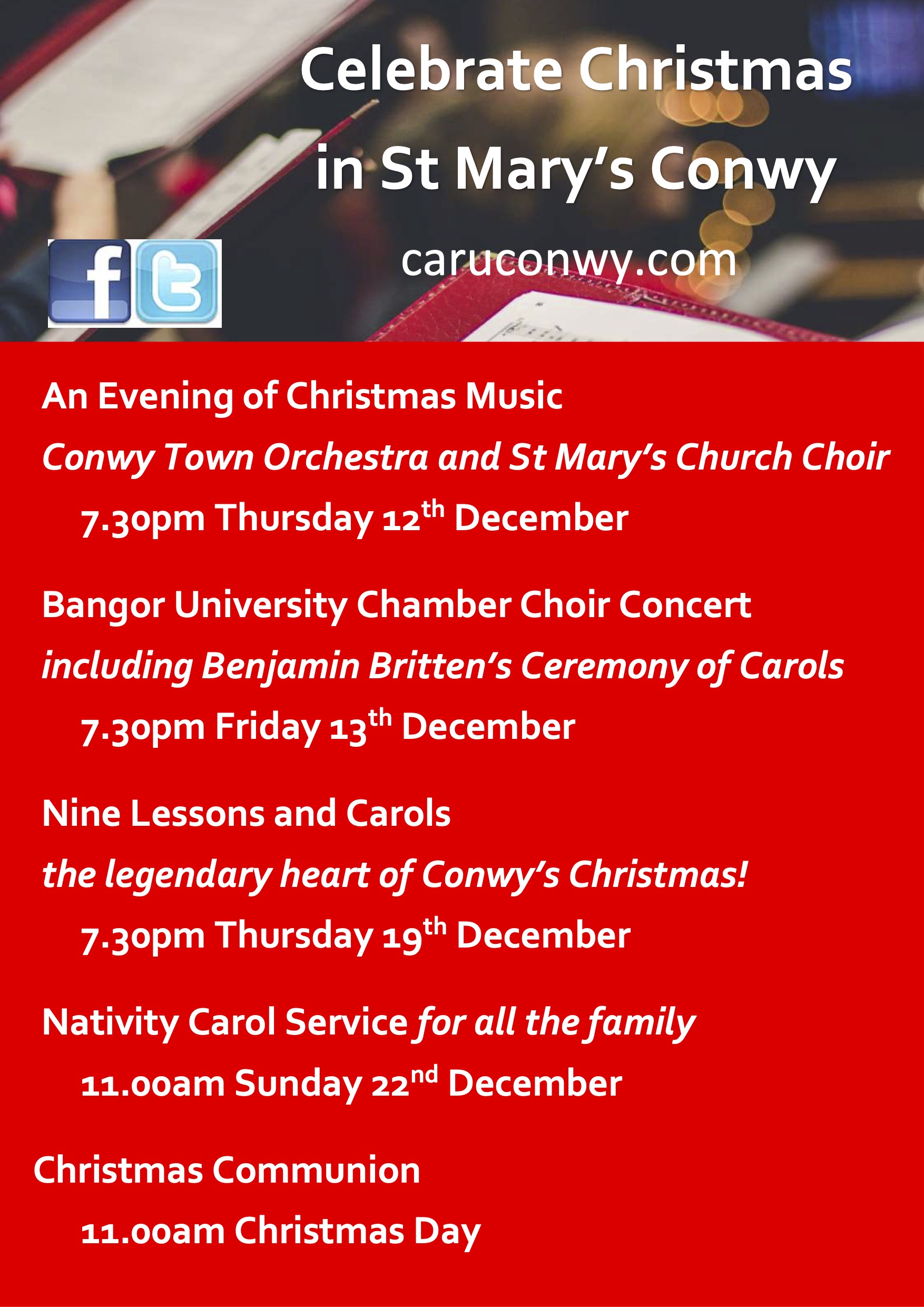Celebrate Christmas in St. Mary’s Conwy – caruconwy.com